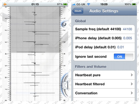 Un iPhone al posto dello stetoscopio per i medici con 'iStethoscope ...