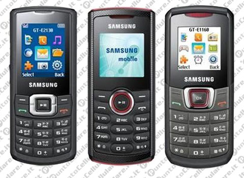 Samsung annuncia gli economici GT-E2130, GT-E2120 e GT-E1160 ...