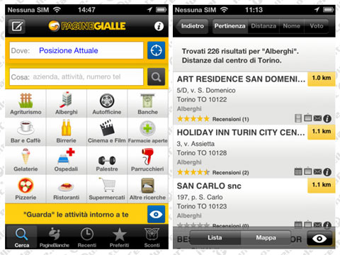 PagineGialle Mobile per iOS da oggi online la nuova versione 3.2 ...